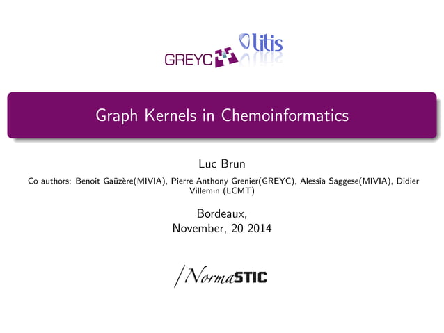 Graph kernels | PDF | Chemistry | Science