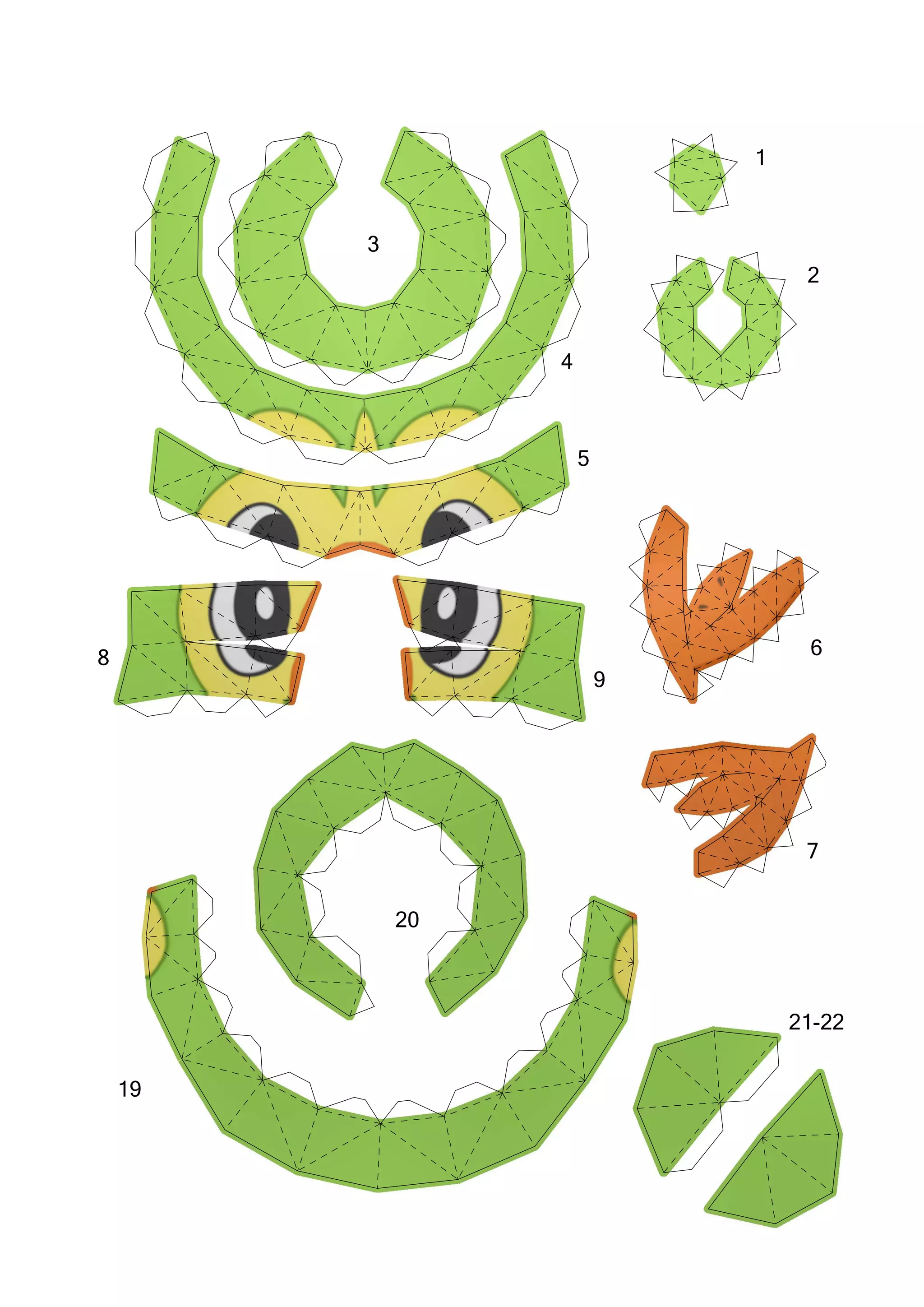 Grookey pokemons pdf papercraft | PDF | 3-D Graphics | Computer ...
