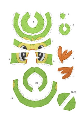 Grookey pokemons pdf papercraft | PDF