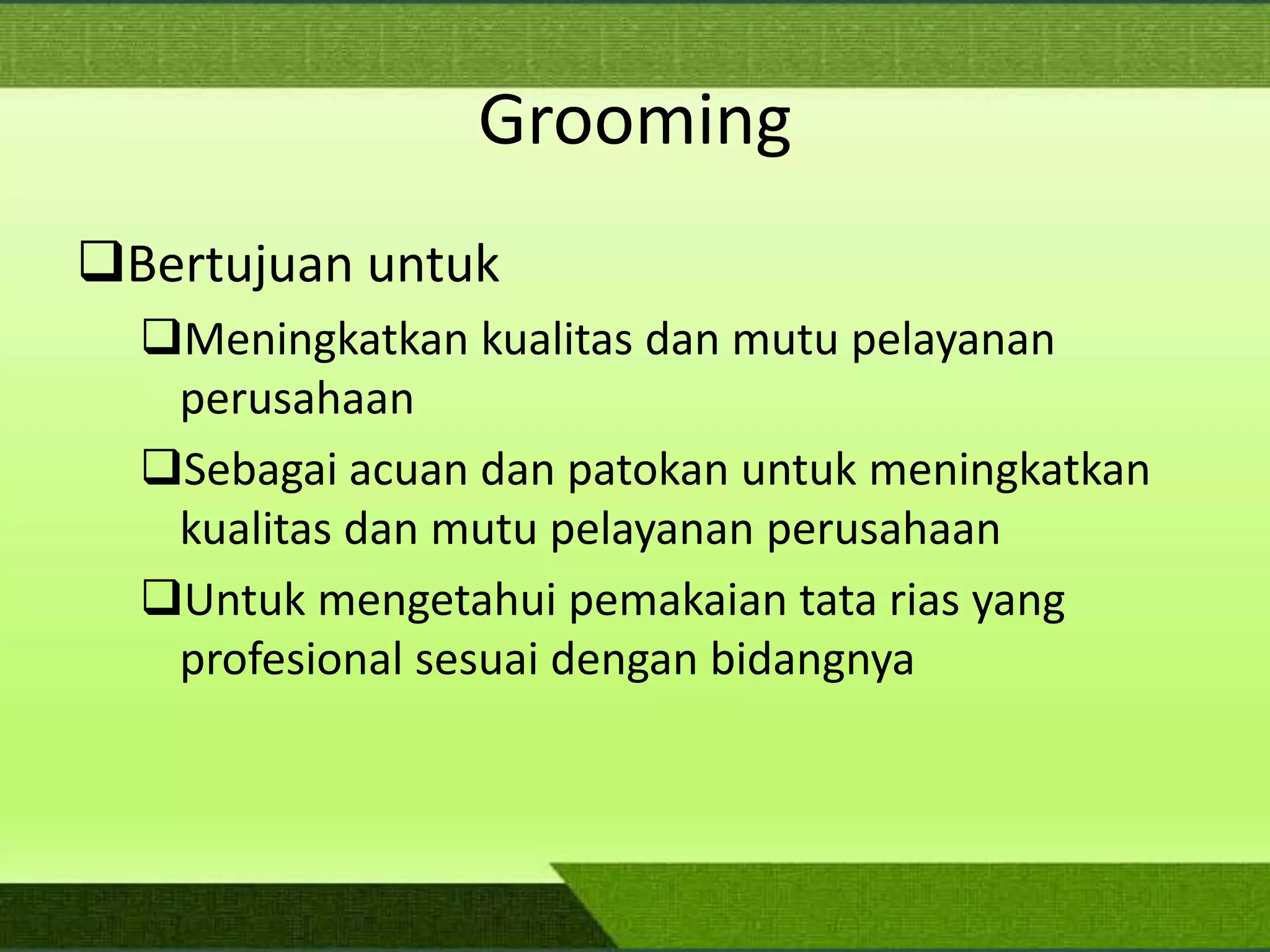 Grooming an Greeting | PPTX