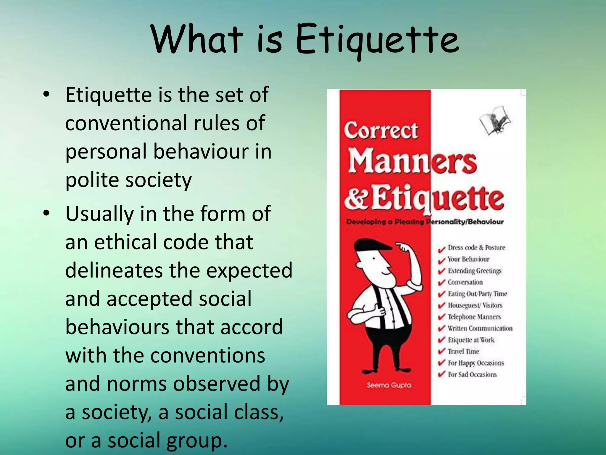 Grooming and etiquette | PPTX