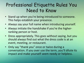 Grooming and etiquette | PPTX