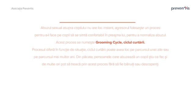 Grooming cycle (ciclul de curtare al abuzatorilor) | PPT