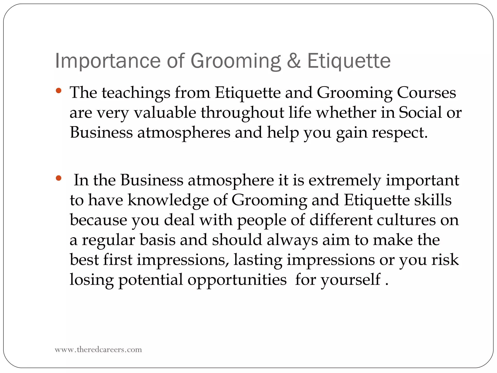 Grooming & etiquette men | PPT