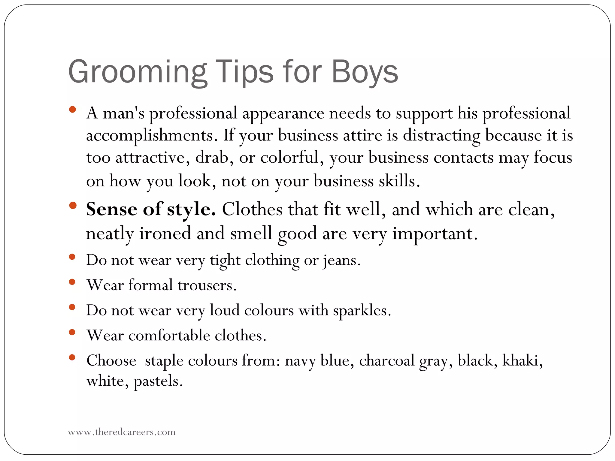 Grooming & etiquette men | PPT