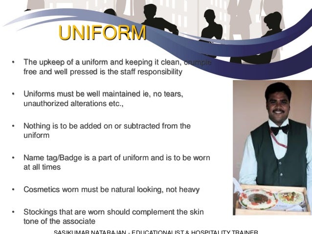GROOMING & ETIQUETTES OF HOSPITALITY WAITER