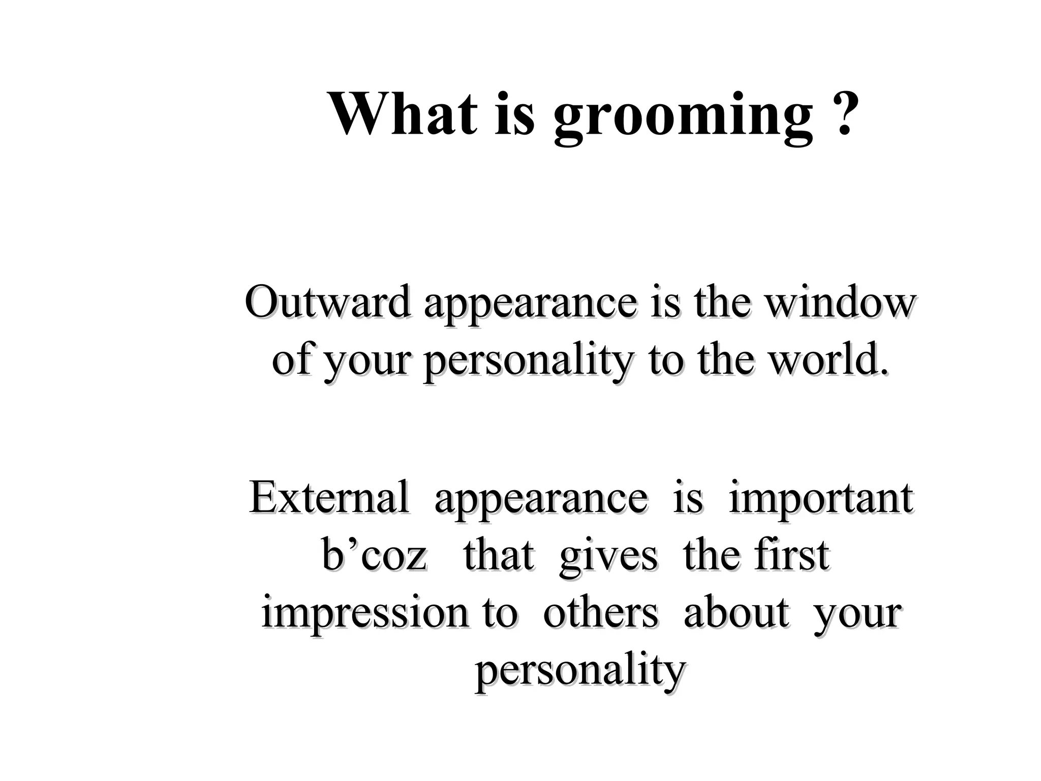 Grooming standard | PPT