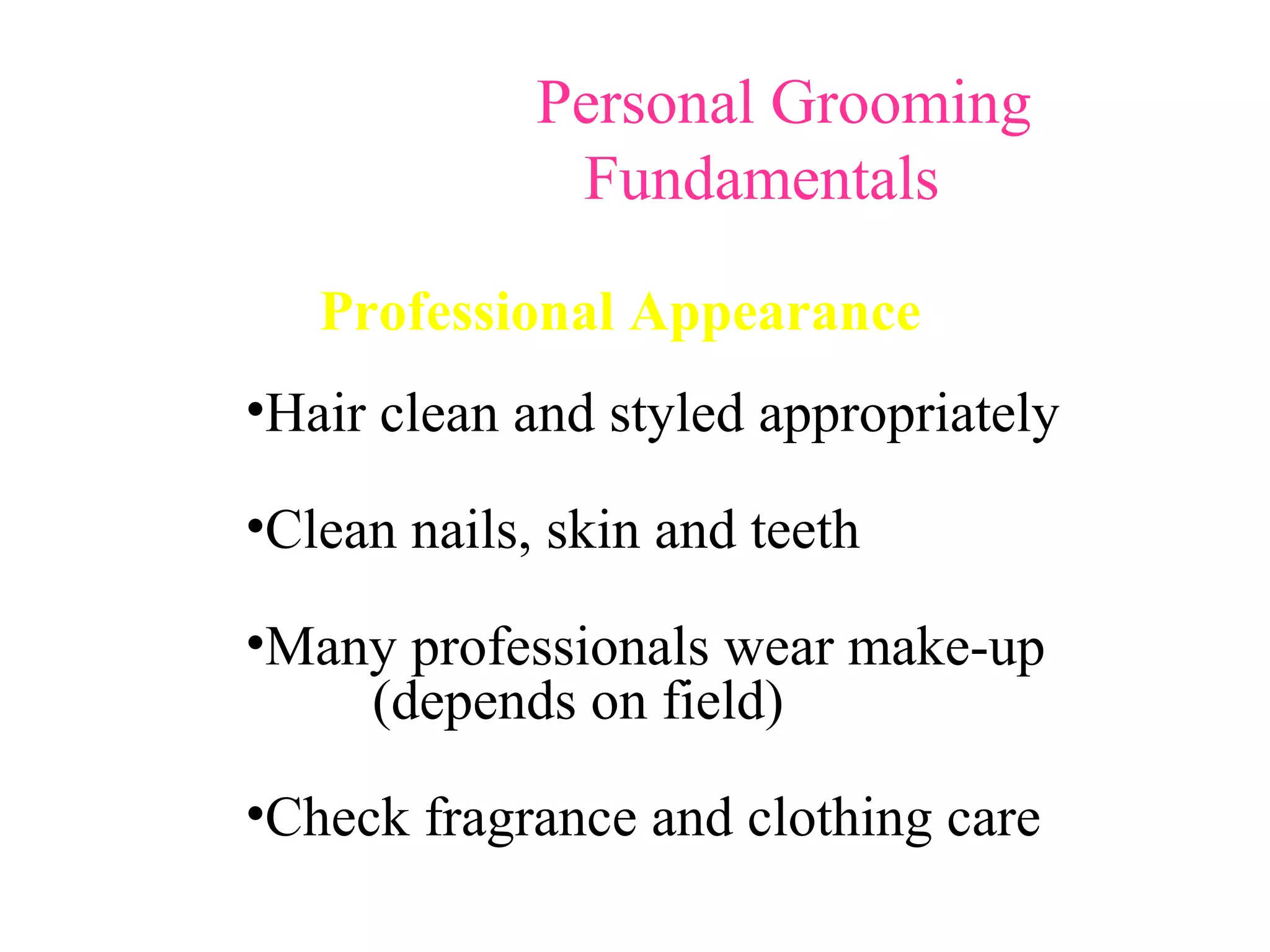 Grooming standard | PPT