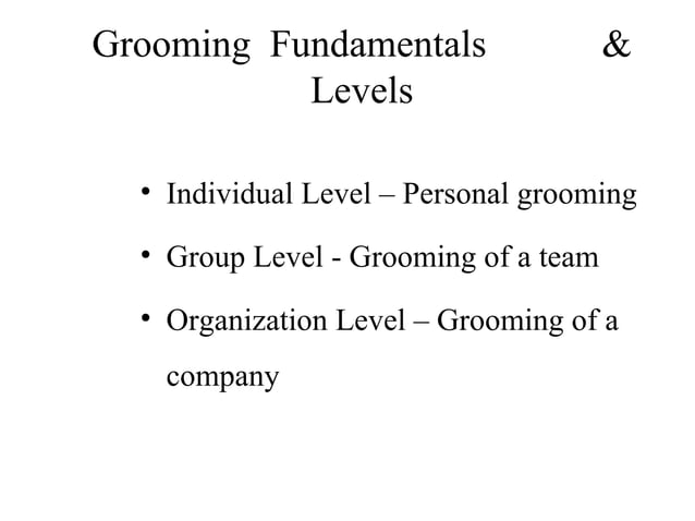 Grooming standard | PPT | Shaving | Personal Care