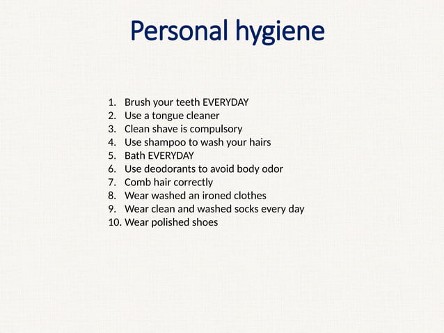 Grooming Standard and personal hygiene , | PPTX