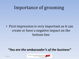 Grooming standards | PPTX