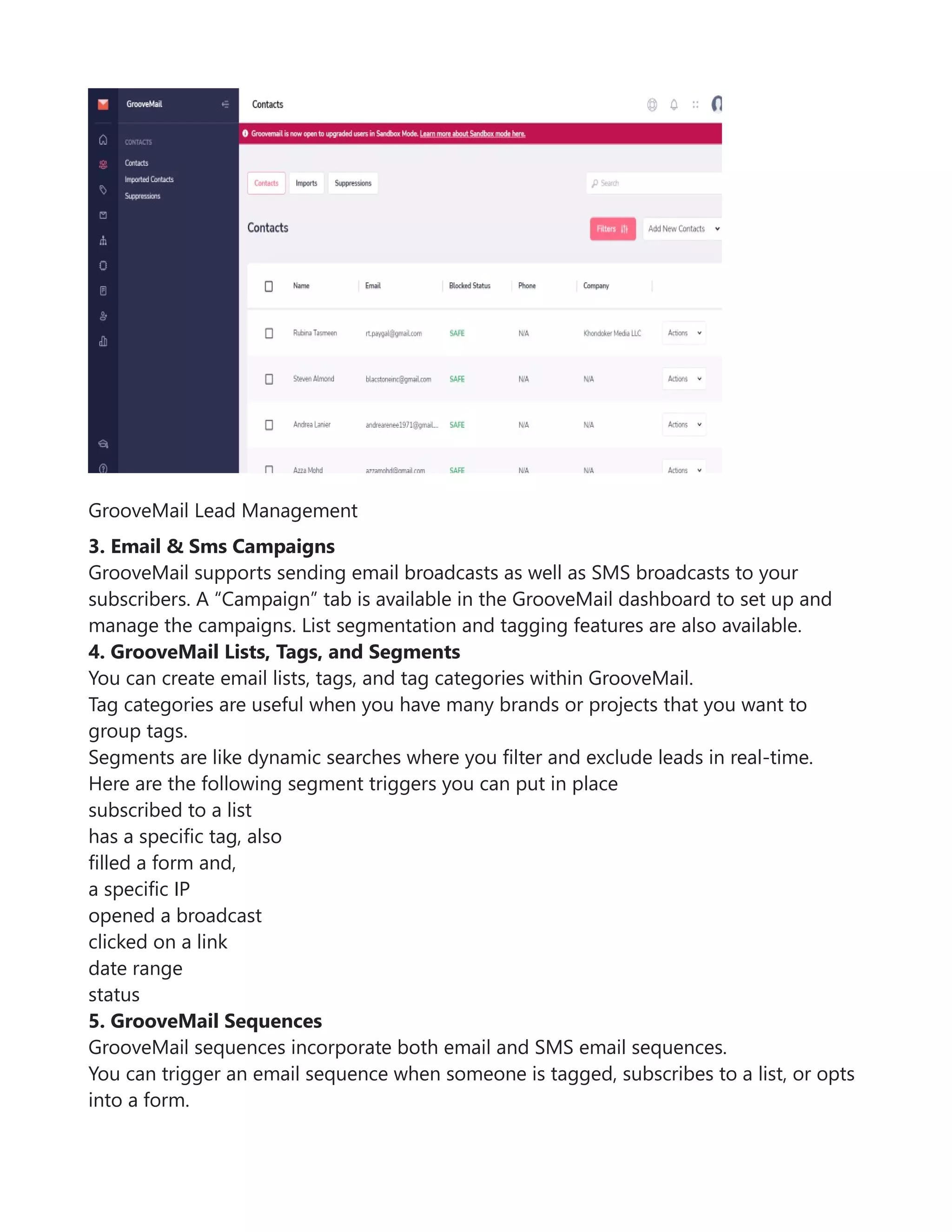 Groove mail crm tool of the future | PDF