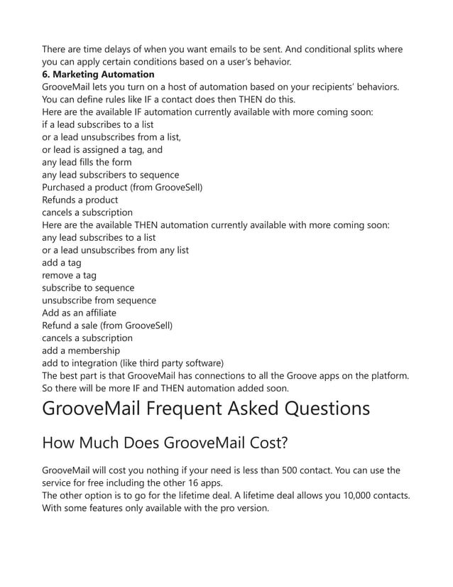 Groove mail crm tool of the future | PDF