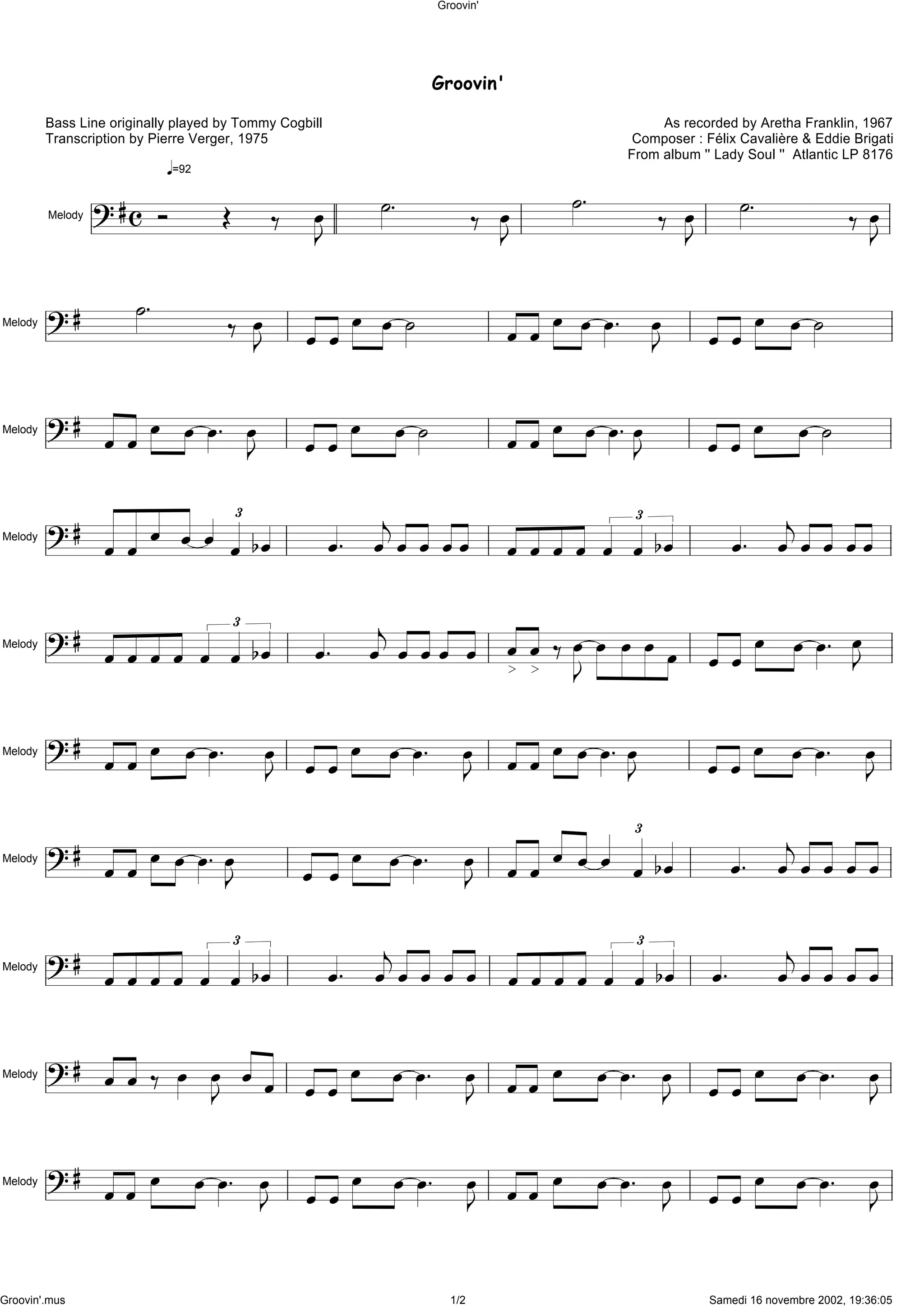 Groovin aretha franklin | PDF