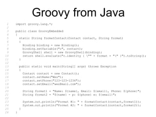 Groovy Basics | PPT