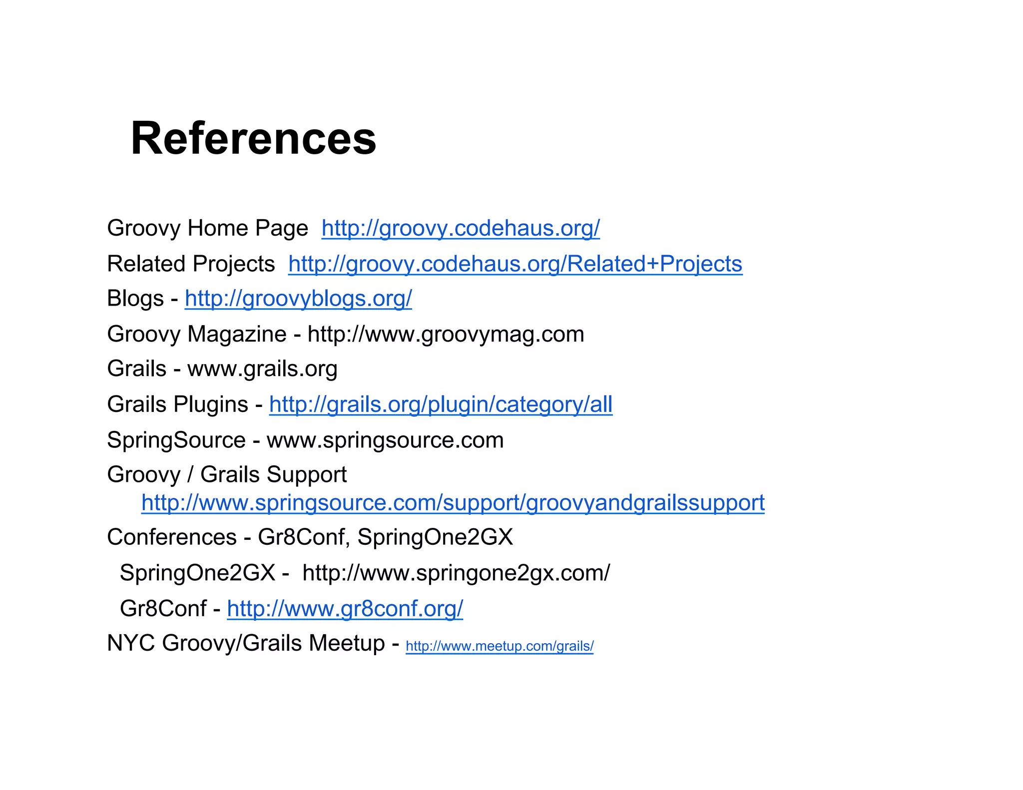 Groovy and Grails | PPT