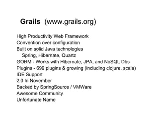 Groovy and Grails | PPT