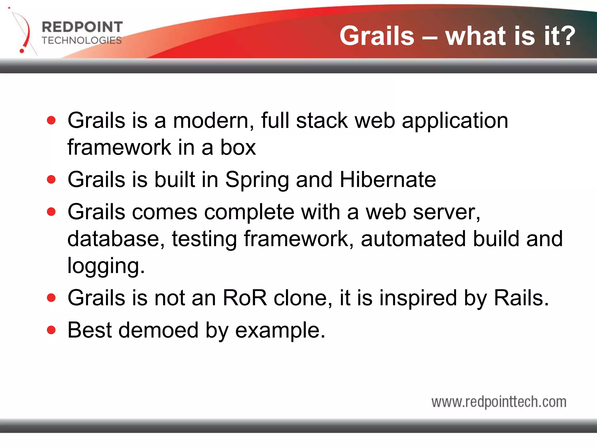 Groovy And Grails Introduction | PPTX