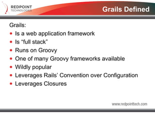 Groovy And Grails Introduction | PPTX | Programming Languages | Computing