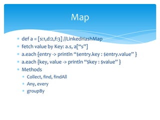 Groovy Api Tutorial | PPTX | Programming Languages | Computing