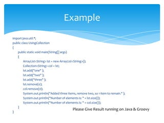 Groovy Api Tutorial | PPTX | Programming Languages | Computing