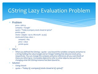 Groovy Api Tutorial | PPTX | Programming Languages | Computing