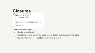 Groovy / comparison with java | PPTX
