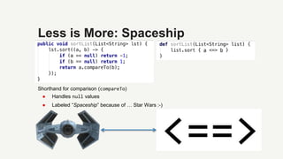 Groovy / comparison with java | PPTX