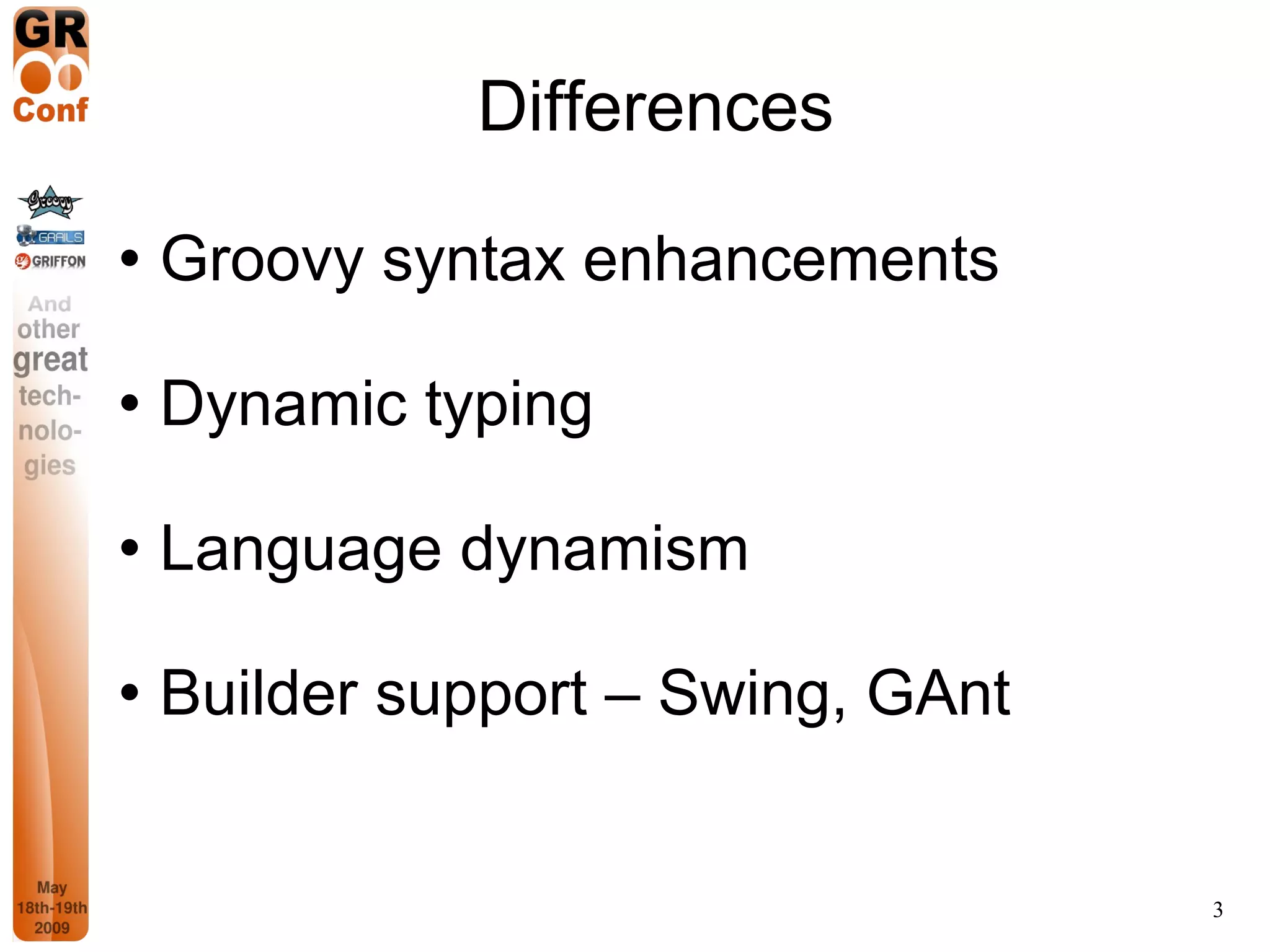 Groovy in IntelliJ IDEA | PPT | Programming Languages | Computing