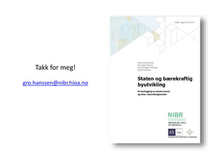 Gro sandkjær hanssen nibr hi-oa | PPTX