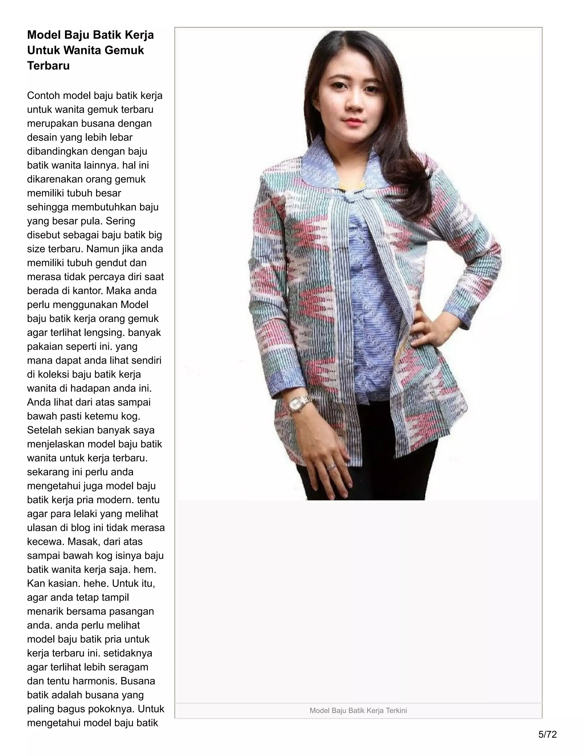 Grosirbatikterkini.blogspot.com 95 model baju batik kerja terbaru 2017 ...