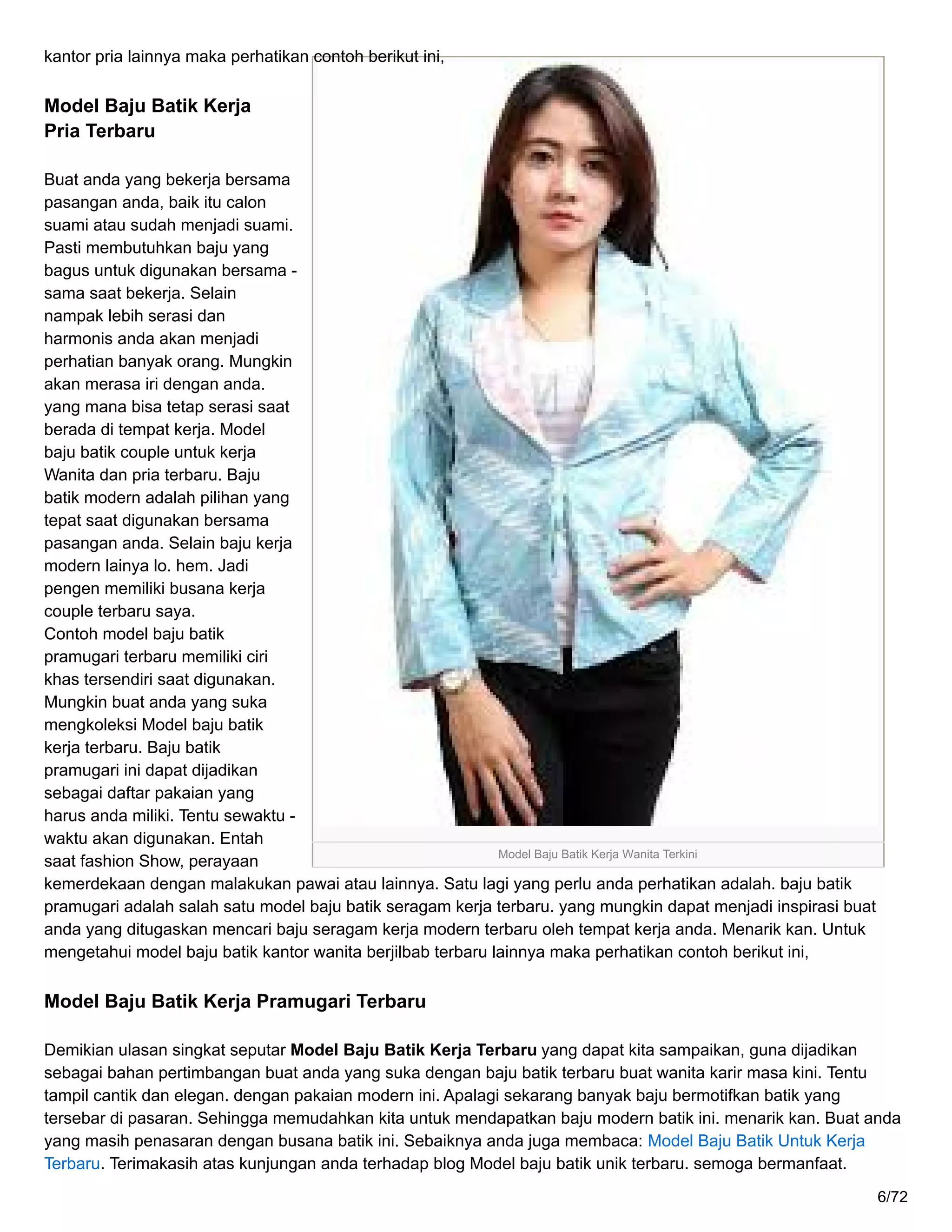 Grosirbatikterkini.blogspot.com 95 model baju batik kerja terbaru 2017 ...