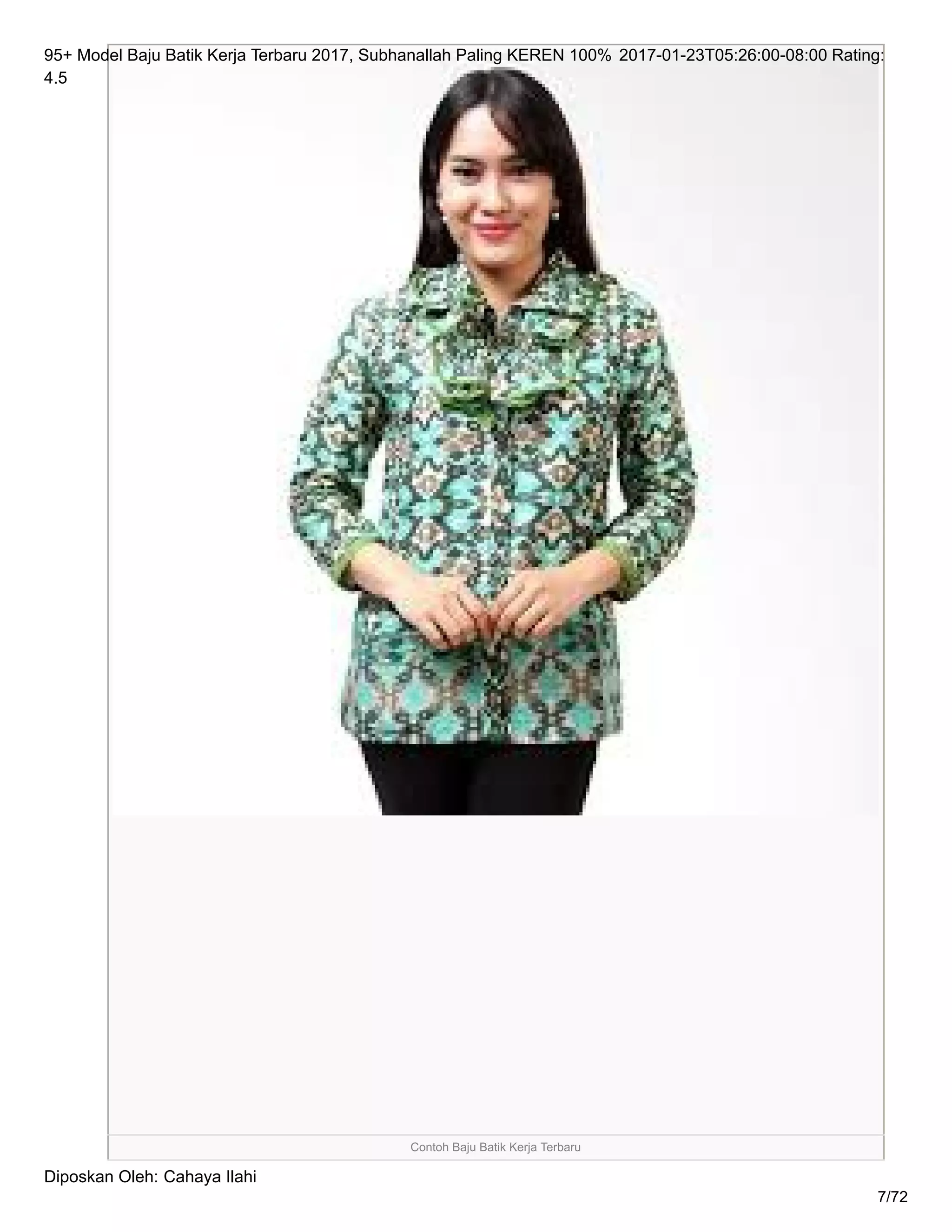 Grosirbatikterkini.blogspot.com 95 model baju batik kerja terbaru 2017 ...