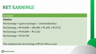 Gross and Net Earnings pdf powerpoint pre | PDF