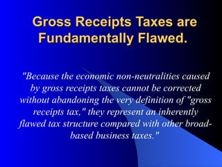 Gross Receipts Tax Power Point | PPT
