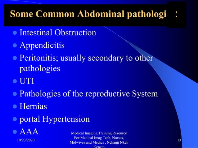 Gross abdominal anatomy radiology training lecture nchanji nkeh keneth ...