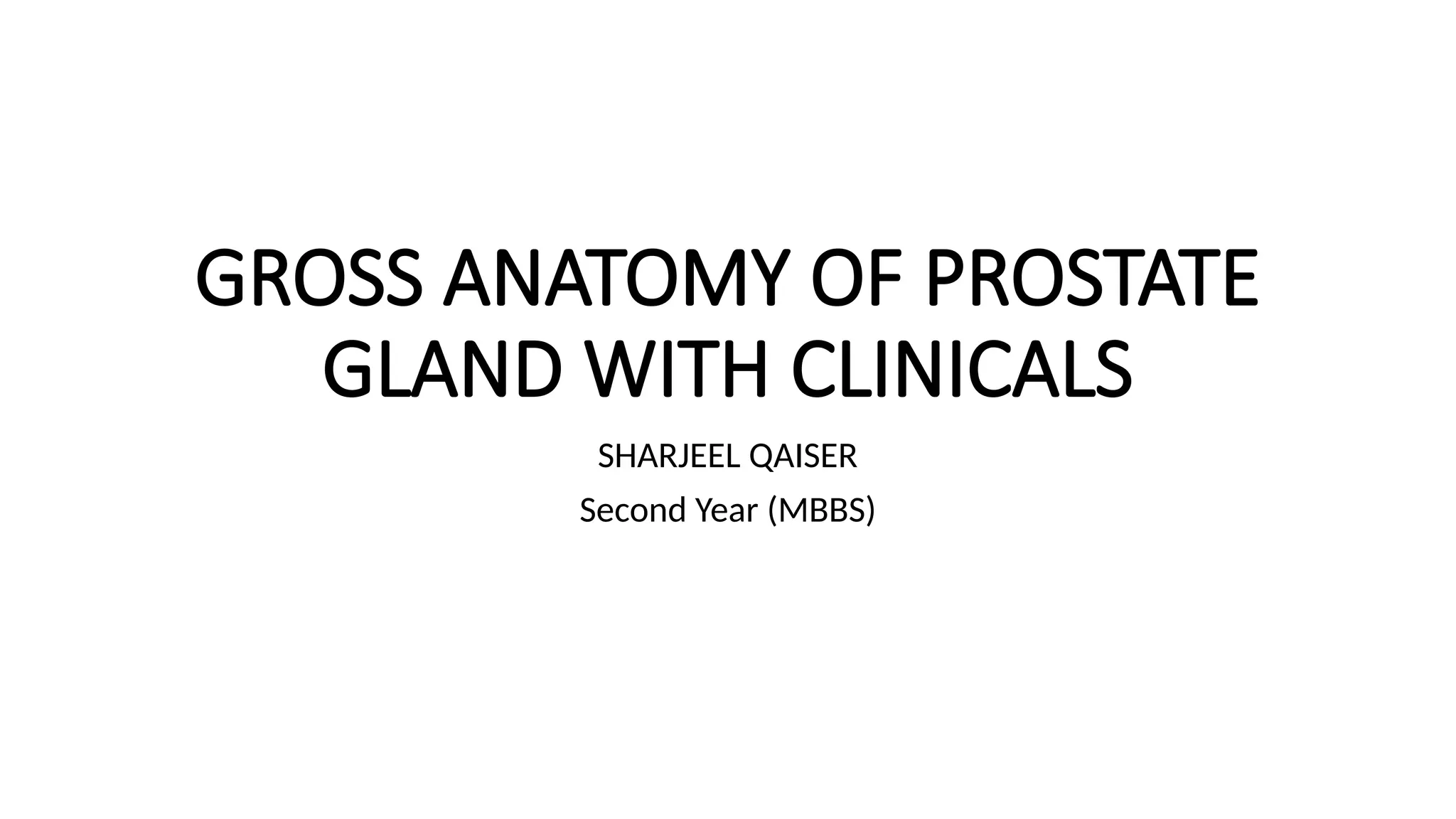 GROSS ANATOMY OF PROSTATE GLAND WITH CLINICALS (1).pptx