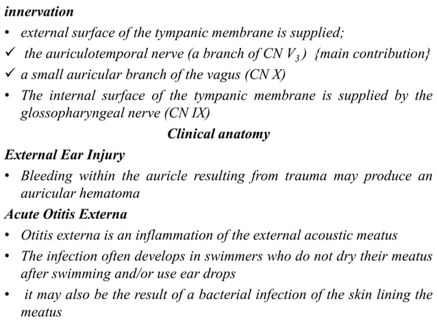 Gross anatomy of the ‘ear’