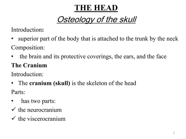 Gross anatomy of the head and neck | PPTX | Death, Injury, or Military ...