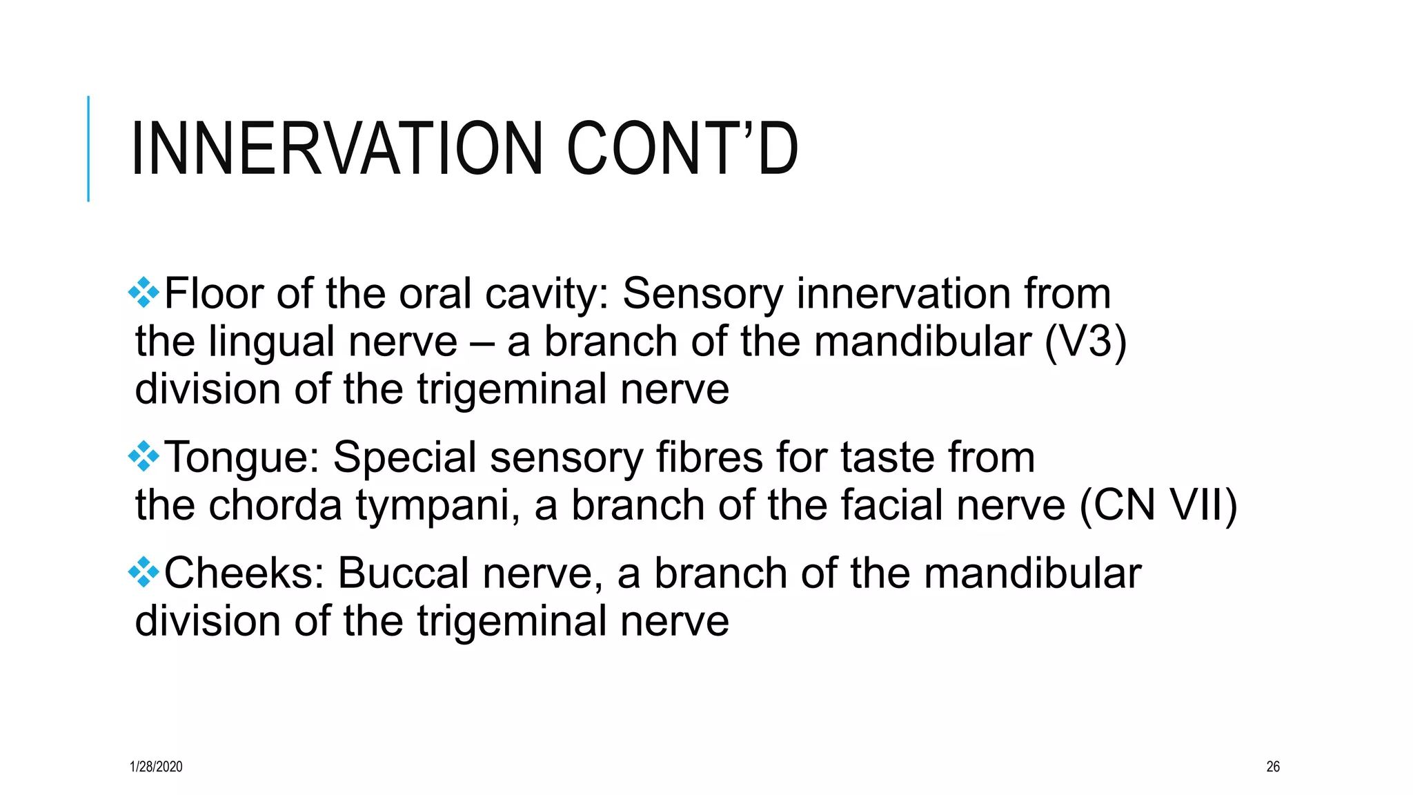 Gross anatomy of the oral cavity | PPTX