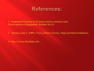 Gross features and minute stucture of temarindus indica | PPTX