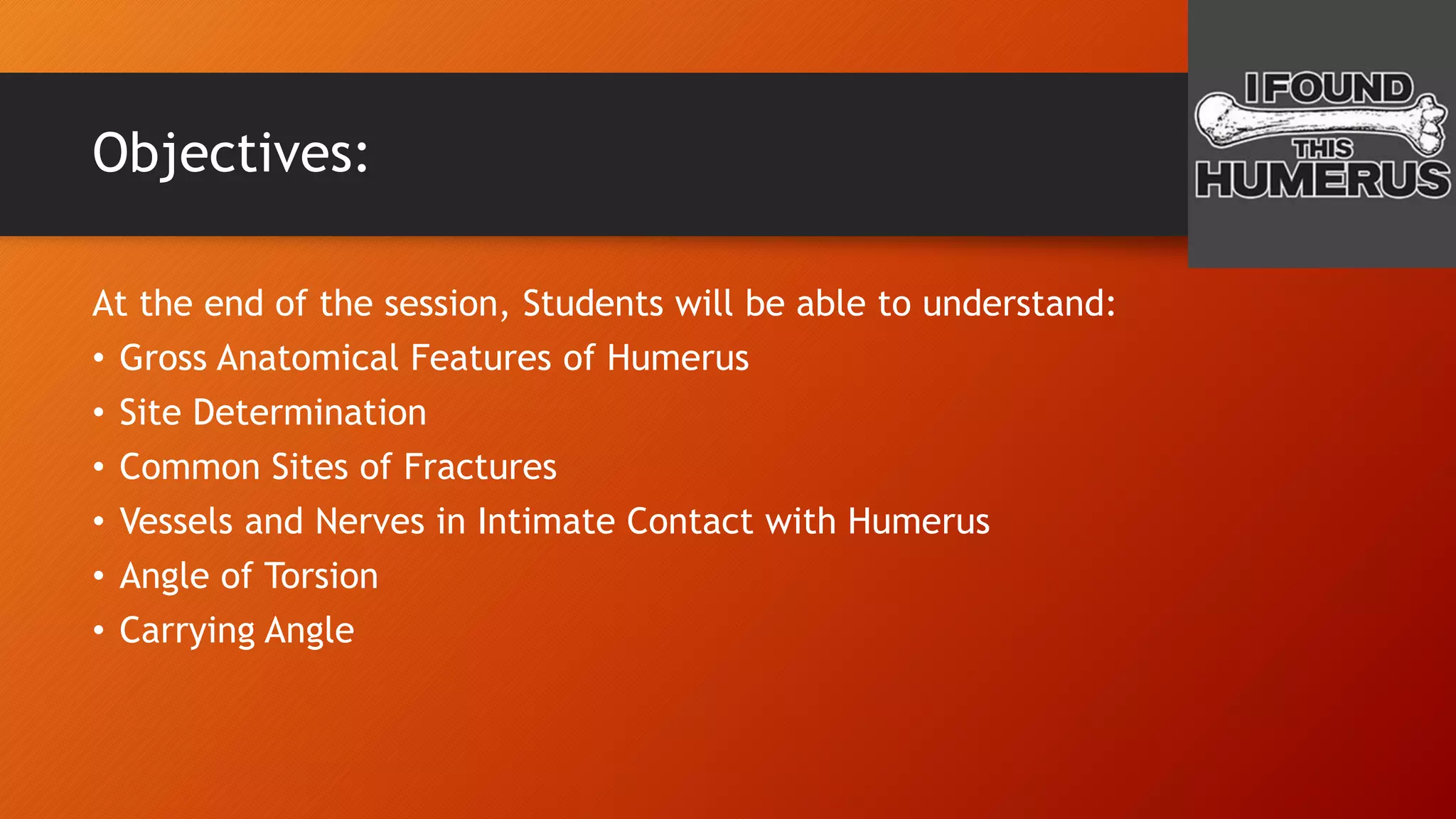 Gross features of humerus | PDF