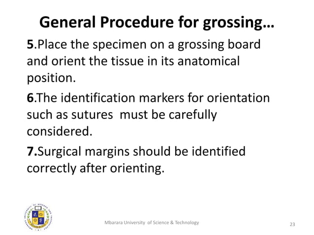 Grossing.pptx | Infectious Diseases | Diseases and Conditions