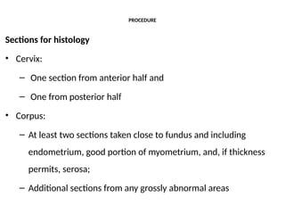 Grossing of Hysterectomies Specimen.pptx