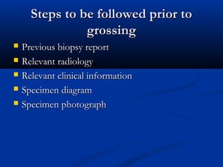 Grossing of breast specimens.pptmain | PPT