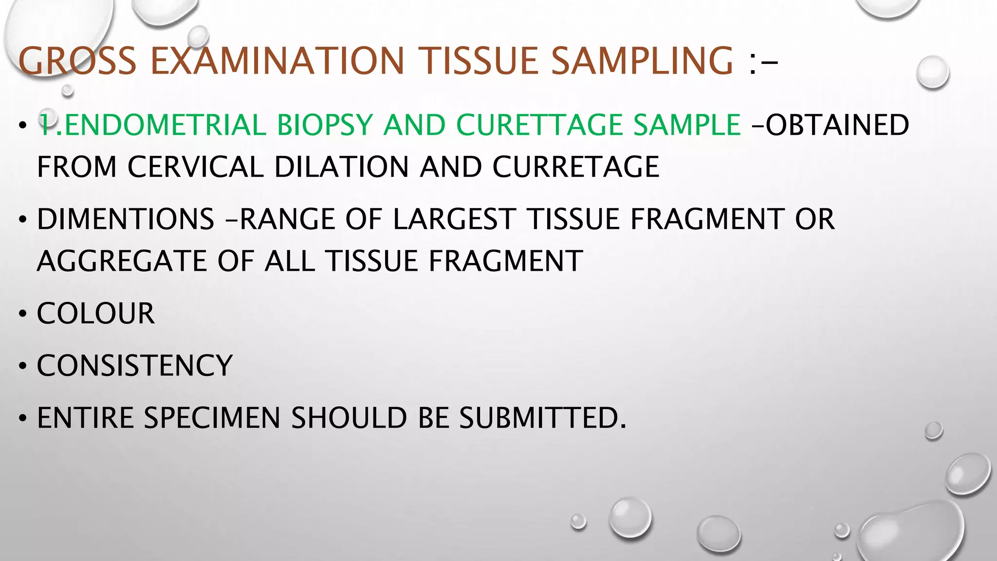 Histopath Grossing of uterus cervix &ovary | PPTX