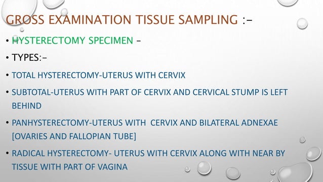 Histopath Grossing of uterus cervix &ovary | PPTX
