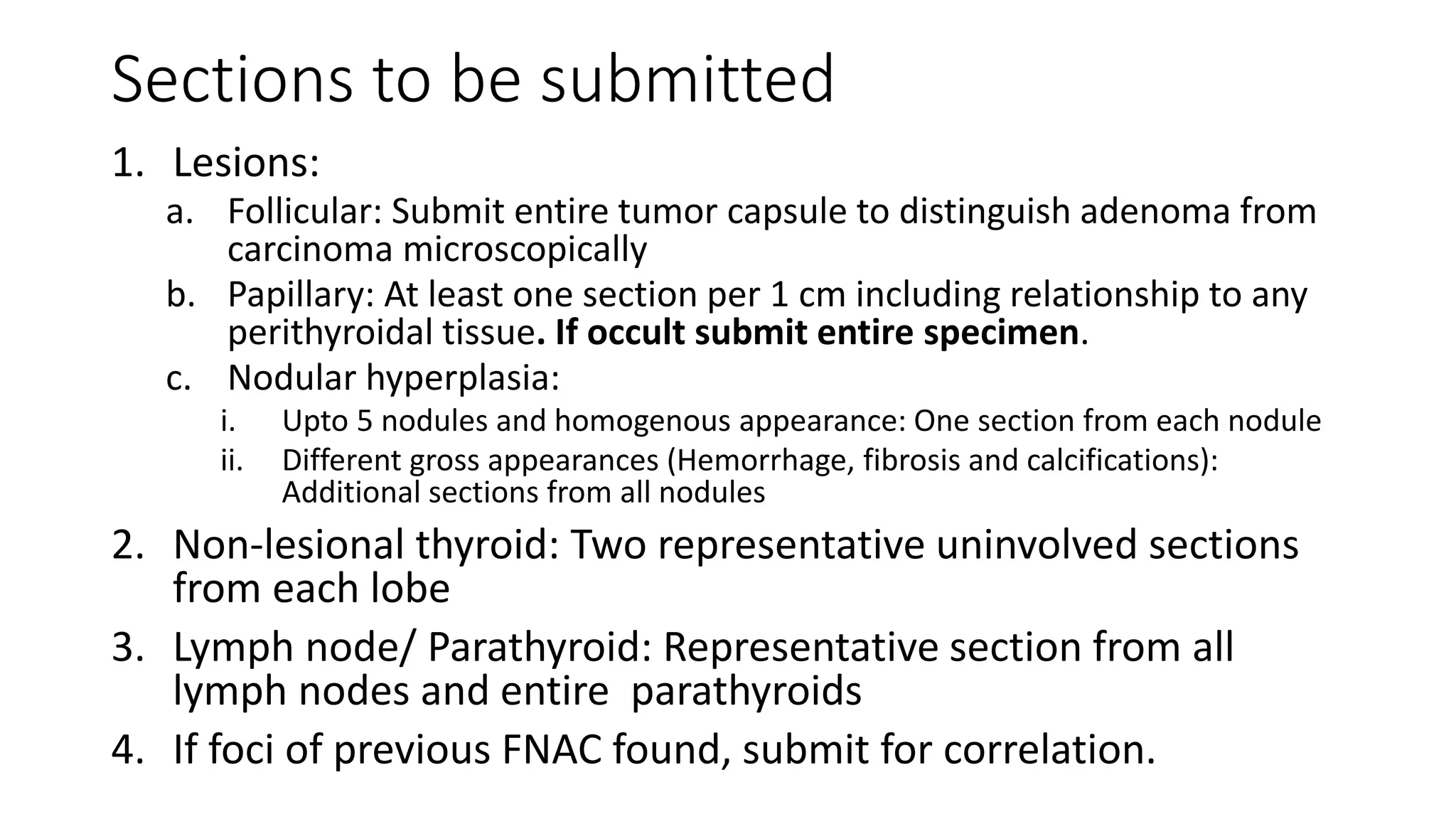 Grossing thyroid gland | PPTX