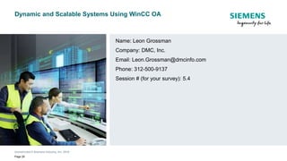 Dynamic and Scalable Systems Using WinCC OA | PPTX
