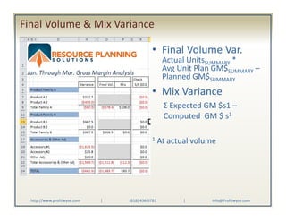 Generating Effective Gross Margin Analysis | PDF
